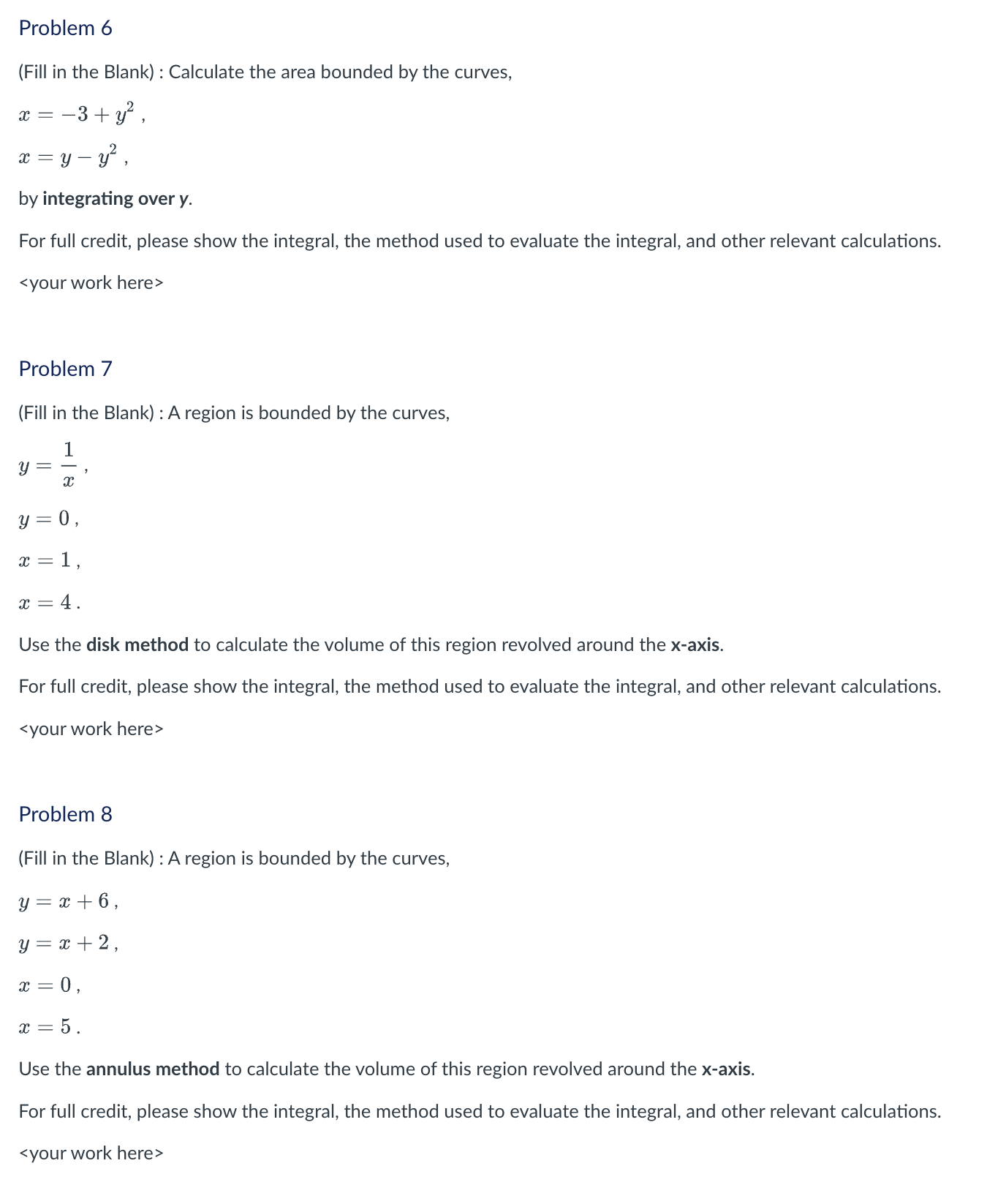 Solved Problem 6-8(Fill in the Blank) ﻿: Calculate the area | Chegg.com