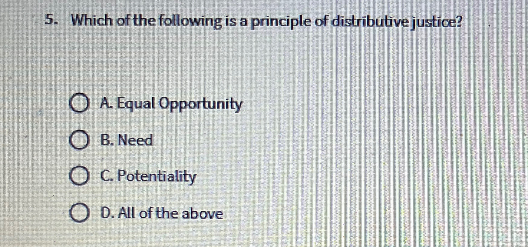 Solved Which of the following is a principle of distributive | Chegg.com