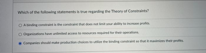 Solved Which of the following statements is true regarding | Chegg.com