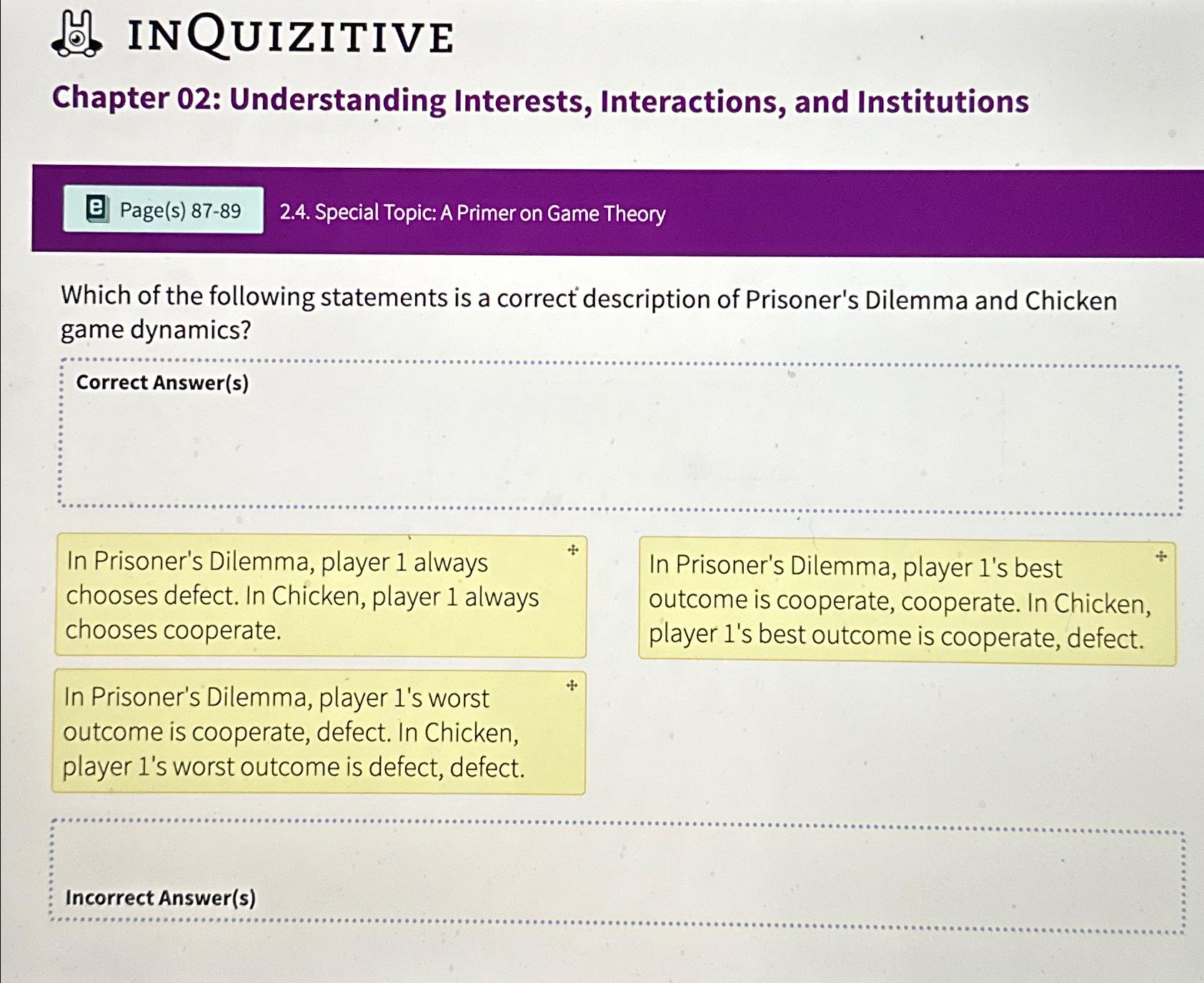 Solved INQuIzITIVEChapter 02: Understanding Interests, | Chegg.com