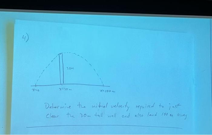 Solved 4) Detorwive the initial velocity reguired to jinst | Chegg.com