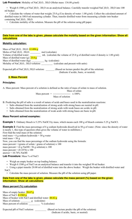 Solved Molarity/Molality solved example: Example 1: If a | Chegg.com
