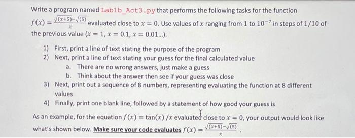 Solved Write a program named Lab1b_Act3.py that performs the | Chegg.com