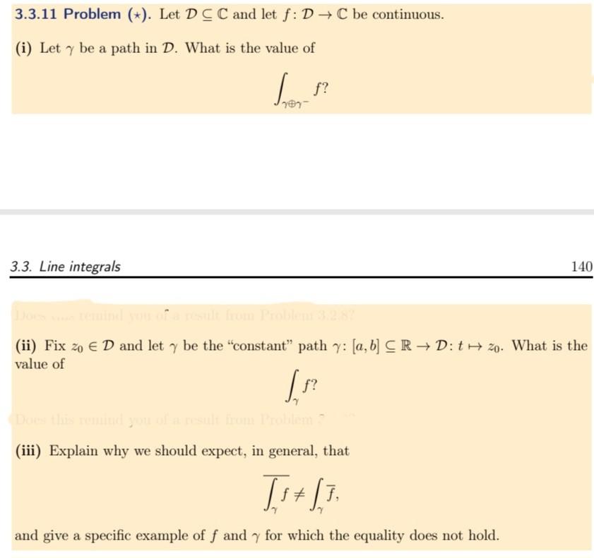 Solved 3.3.11 Problem (⋆). Let D⊆C and let f:D→C be | Chegg.com
