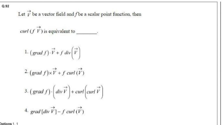 Solved Let \\( \\vec{V} \\) be a vector field and \\( f \\) | Chegg.com