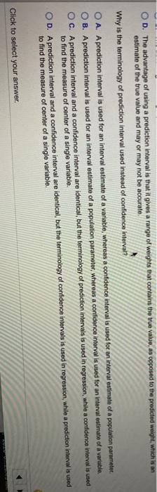 Solved Question Help Let the predictor variable x represent | Chegg.com