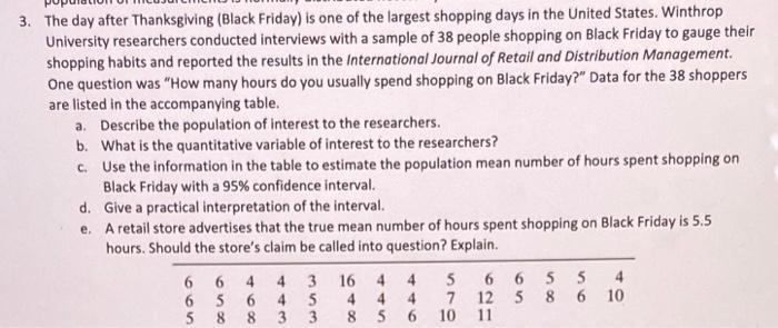 Solved The day after Thanksgiving (Black Friday) is one of | Chegg.com