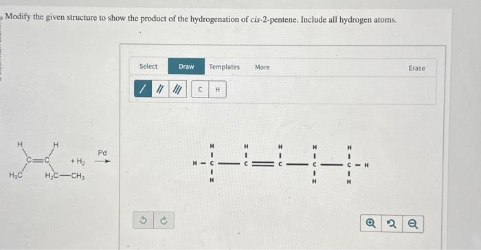 Solved Modify the given structure to show the product of the | Chegg.com
