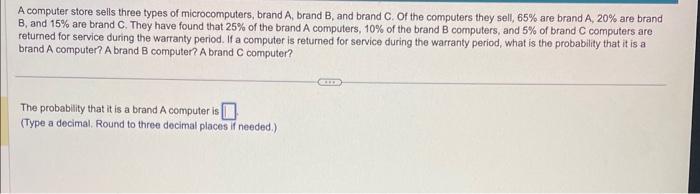 Solved A computer store sells three types of microcomputers, | Chegg.com