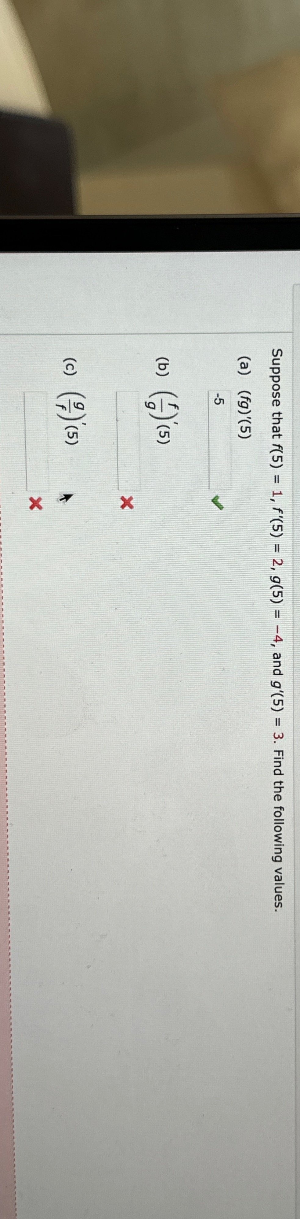 Solved Suppose That F 5 1 F 5 2 G 5 4 ﻿and G 5 3