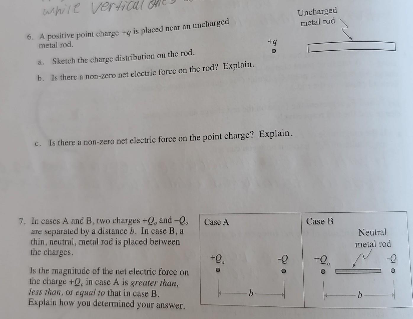 Solved c. Is there a non-zero net electric force on the | Chegg.com