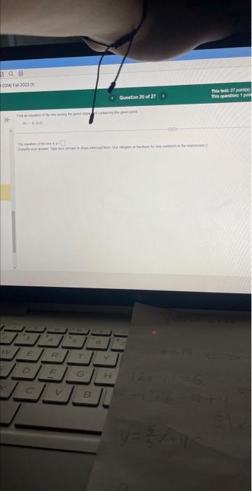 Solved find an equation of the line having the given slipe | Chegg.com