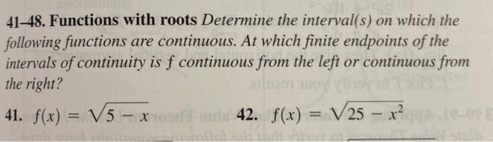 Solved 41 48 Functions With Roots Determine The Intervals