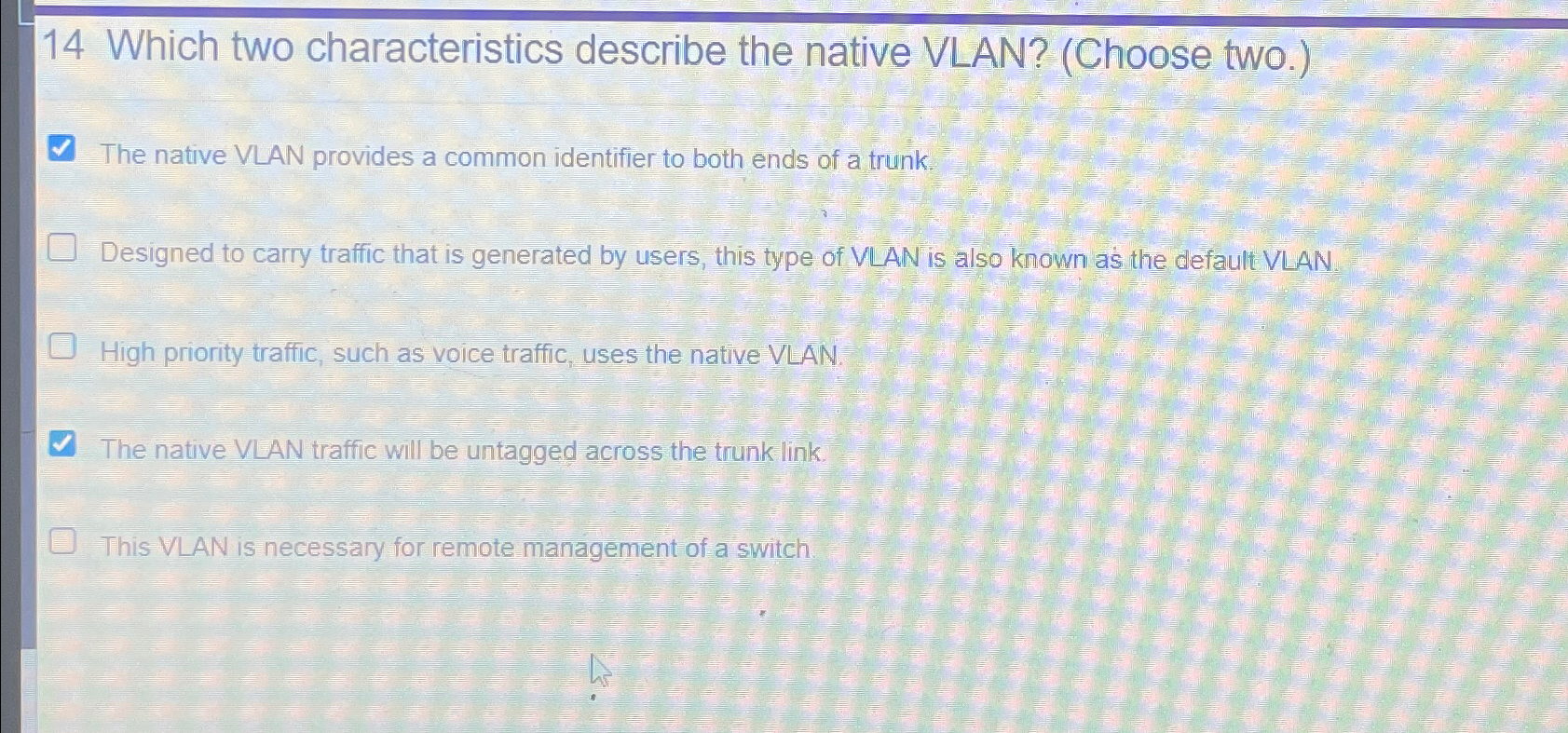 Solved 14 Which two characteristics describe the native | Chegg.com Solved 14 Which two characteristics describe the native | Chegg.com