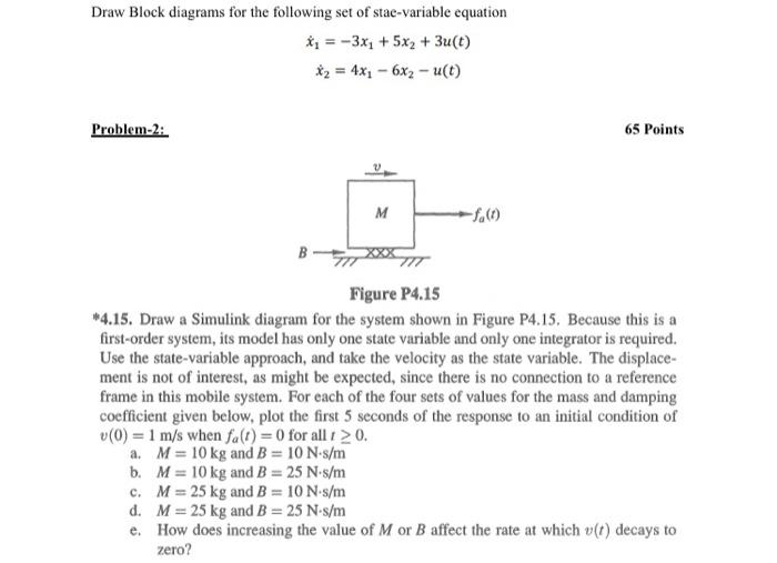 Solved Draw Block diagrams for the following set of | Chegg.com