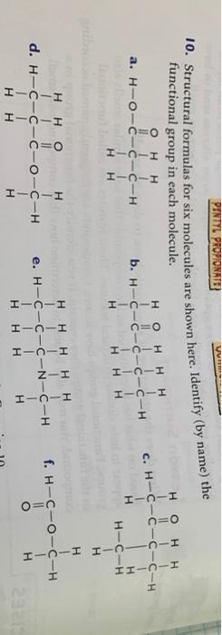 Solved уутта PENTYL PROPIONATE 10. Structural formulas for | Chegg.com