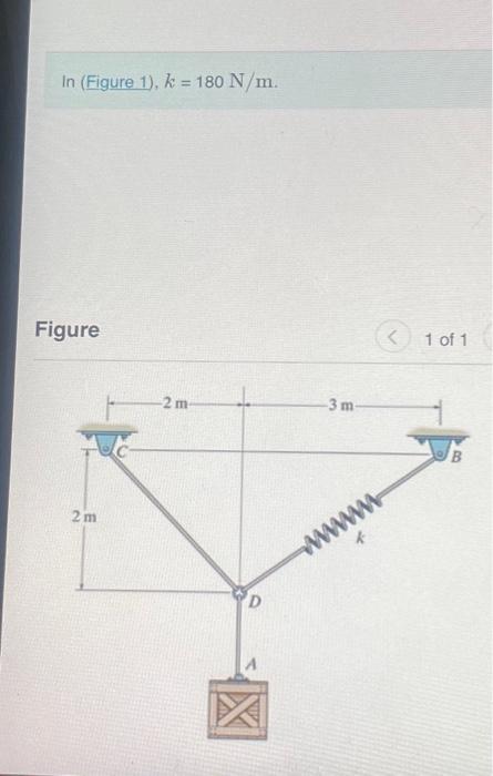 Solved Determine the unstretched length of DB to hold the | Chegg.com