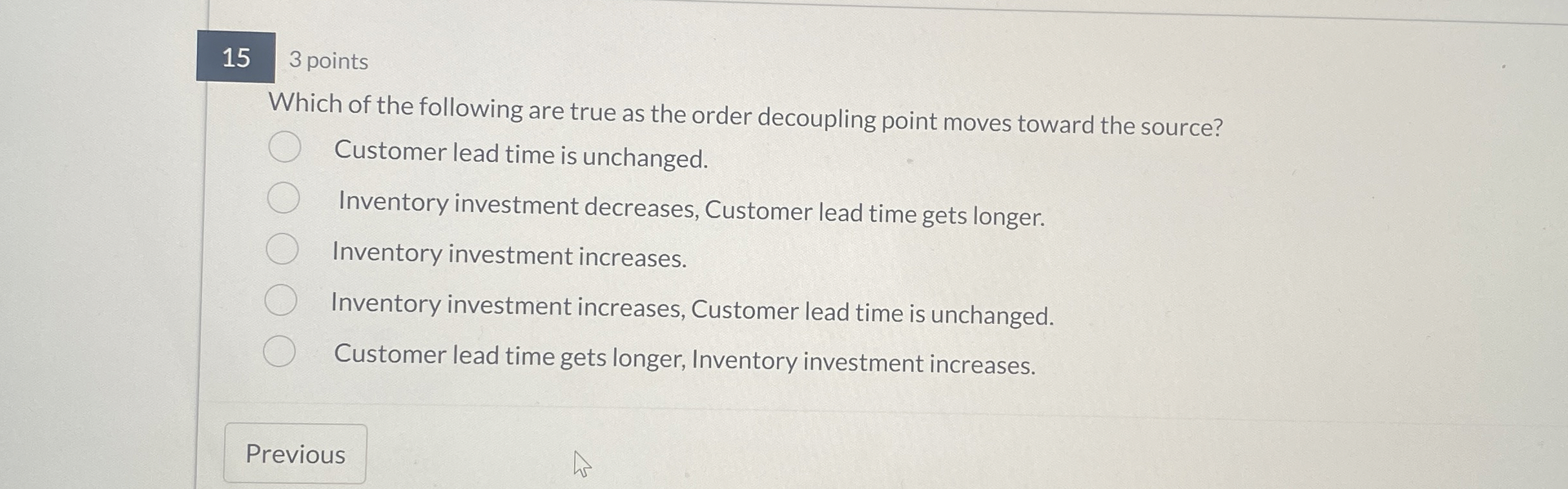 Solved 153 ﻿pointsWhich of the following are true as the | Chegg.com