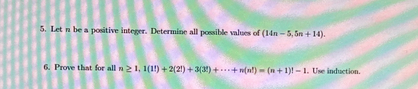 Solved Let n ﻿be a positive integer. Determine all possible | Chegg.com