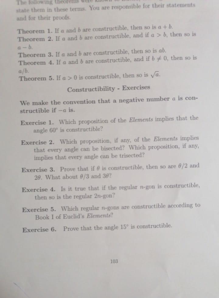Solved Exercise 2. Which proposition, if any, of the | Chegg.com