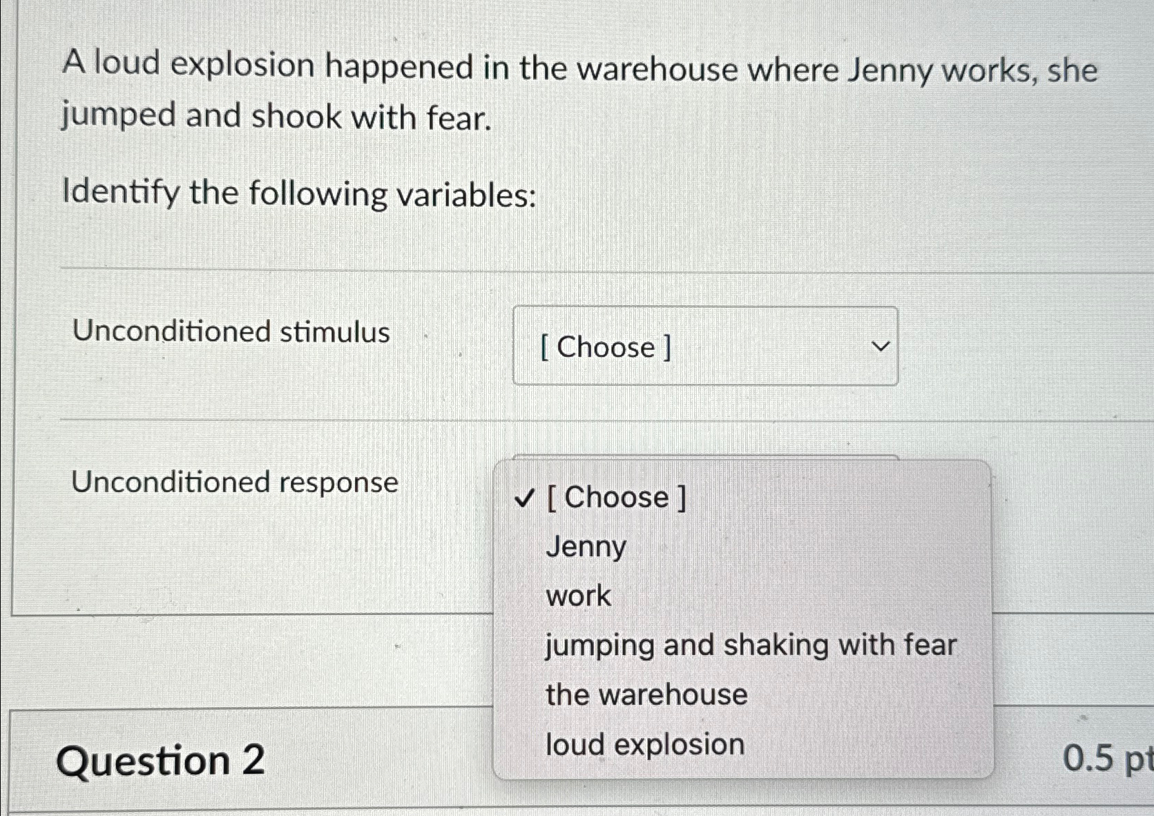 Solved A loud explosion happened in the warehouse where | Chegg.com