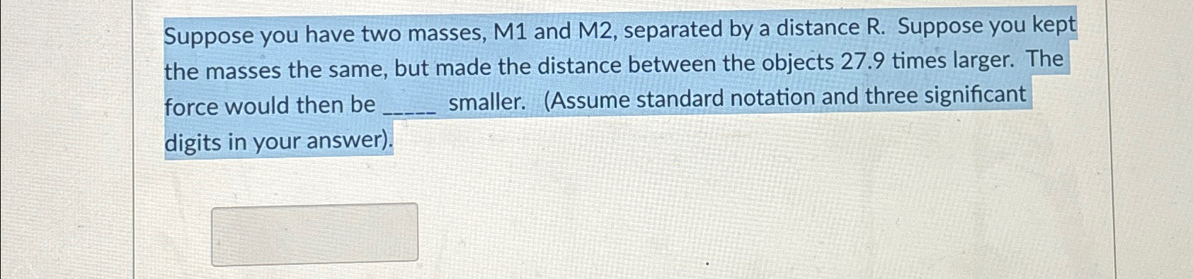 Solved Suppose you have two masses, M1 ﻿and M2, ﻿separated | Chegg.com