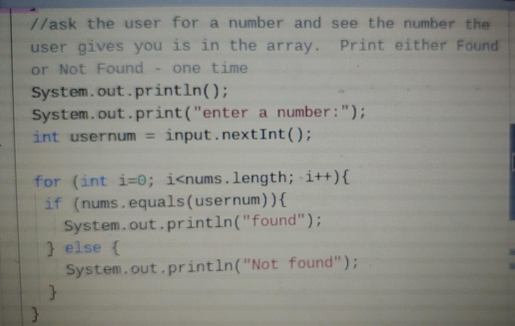 Solved ask the user for a number and see the number the user | Chegg.com