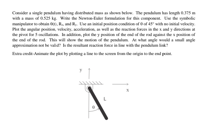 Solved nsider a single pendulum having distributed mass as | Chegg.com