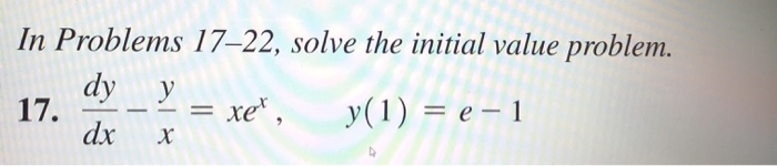 Solved In Problems 17–22, solve the initial value problem. | Chegg.com