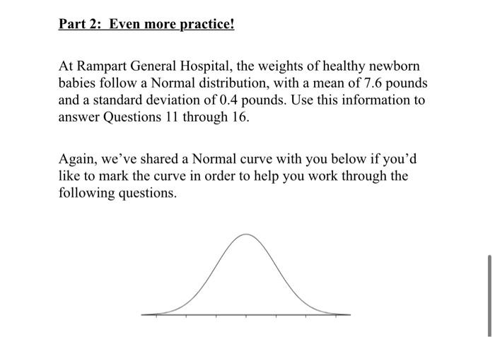 Solved Part 2: Even morepractice! At Rampart General | Chegg.com
