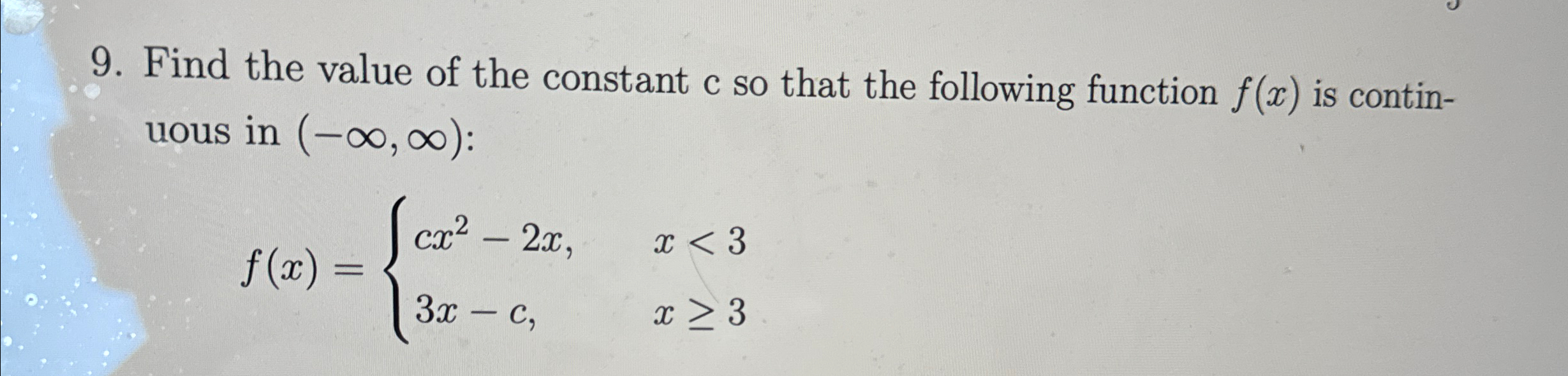 Solved Find the value of the constant c ﻿so that the | Chegg.com