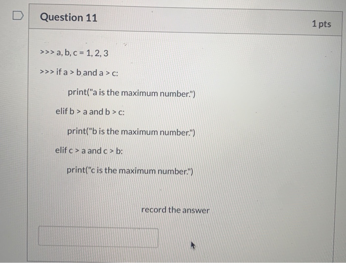 Solved Problem 3 Elif statement. An elif statement can | Chegg.com