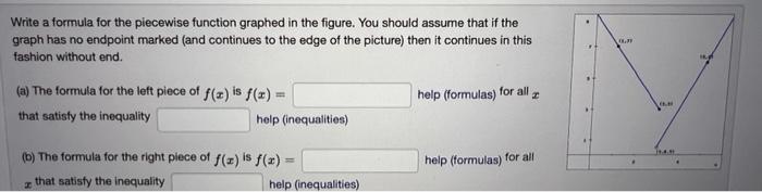 Solved Write A Formula For The Piecewise Function Graphed In