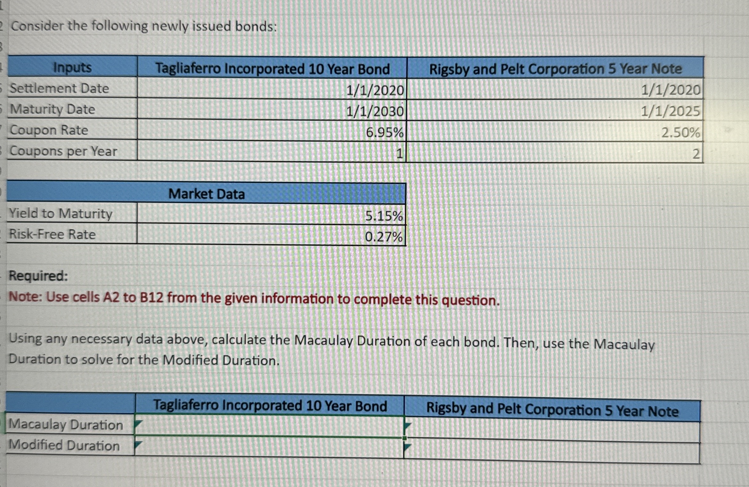 Solved Consider the following newly issued bonds:Required: | Chegg.com