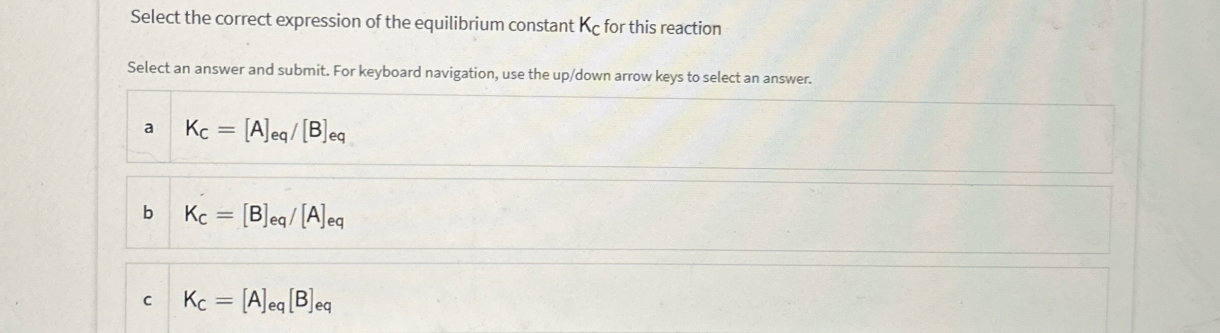 Solved Select the correct expression of the equilibrium | Chegg.com