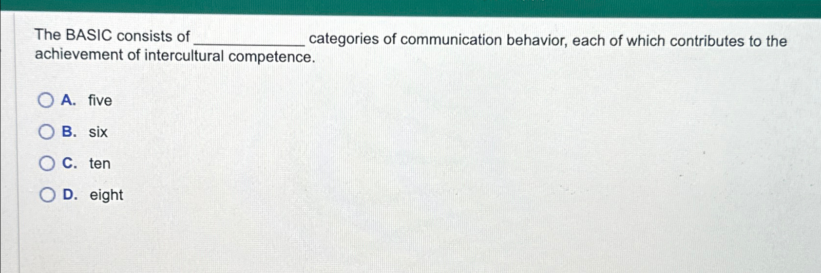 Solved The BASIC consists of categories of communication | Chegg.com