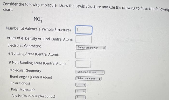 Solved Consider the following molecule. Draw the Lewis | Chegg.com