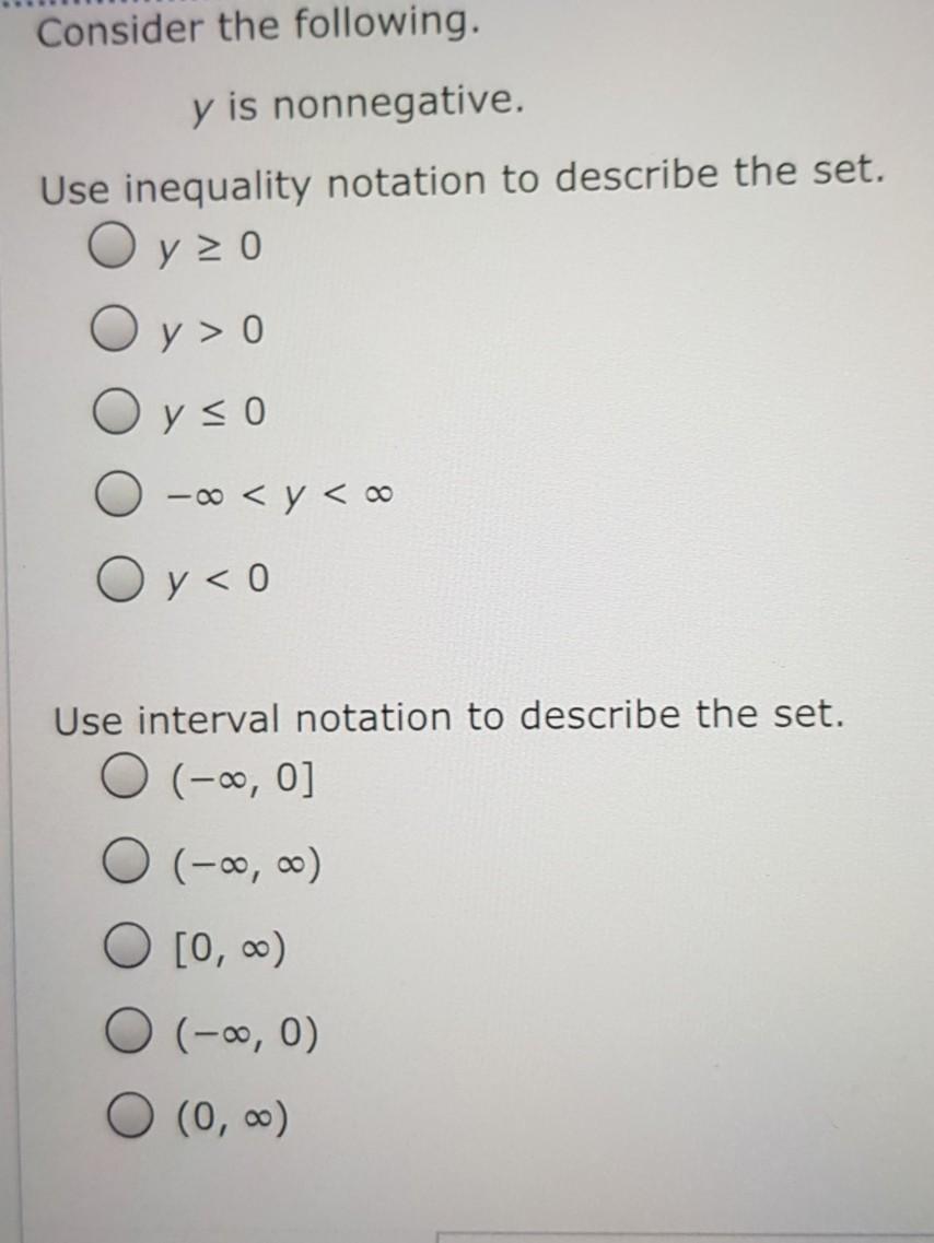 Solved Consider the following. y is nonnegative. Use | Chegg.com