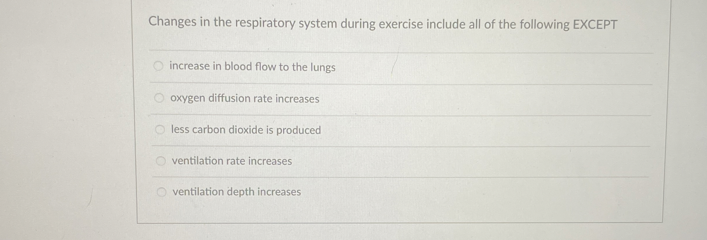 Solved Changes in the respiratory system during exercise | Chegg.com