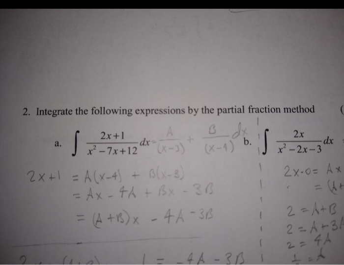 Solved 2. Integrate the following expressions by the partial | Chegg.com
