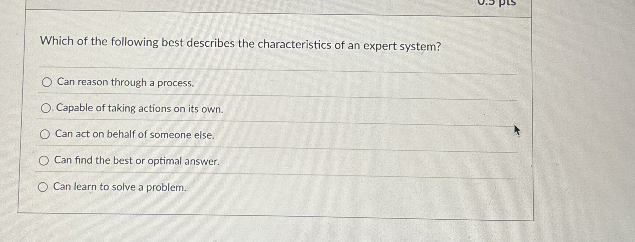 Solved Which of the following best describes the | Chegg.com