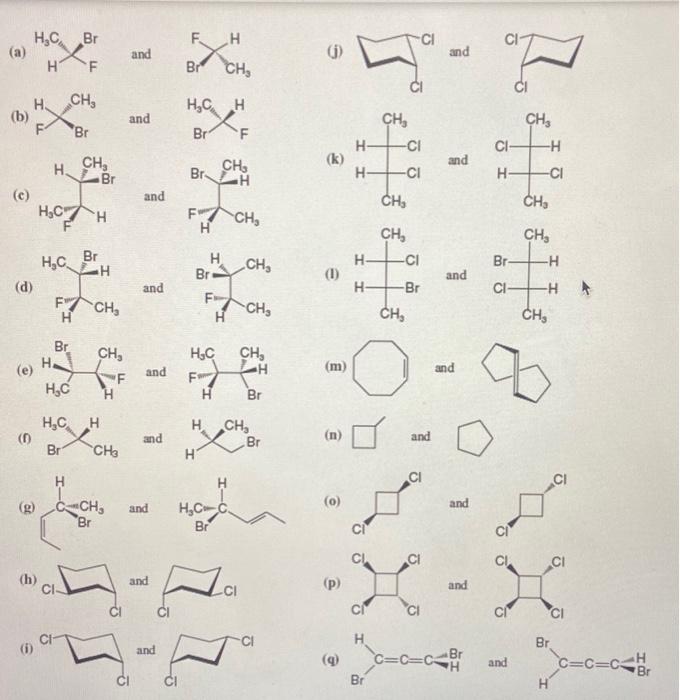 Solved Consider the following pairs of structures and | Chegg.com