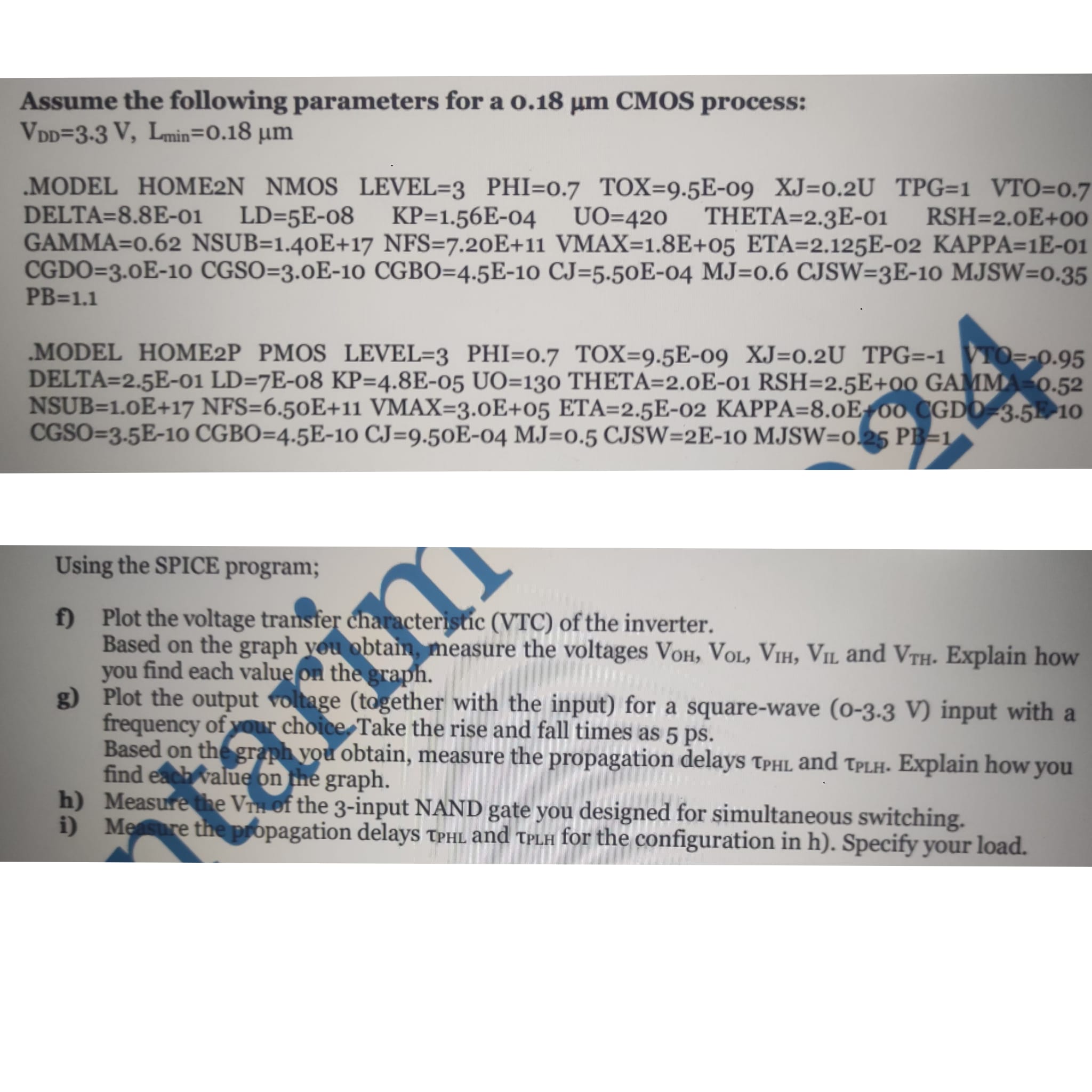 Using the SPICE program; Make sure you include the | Chegg.com