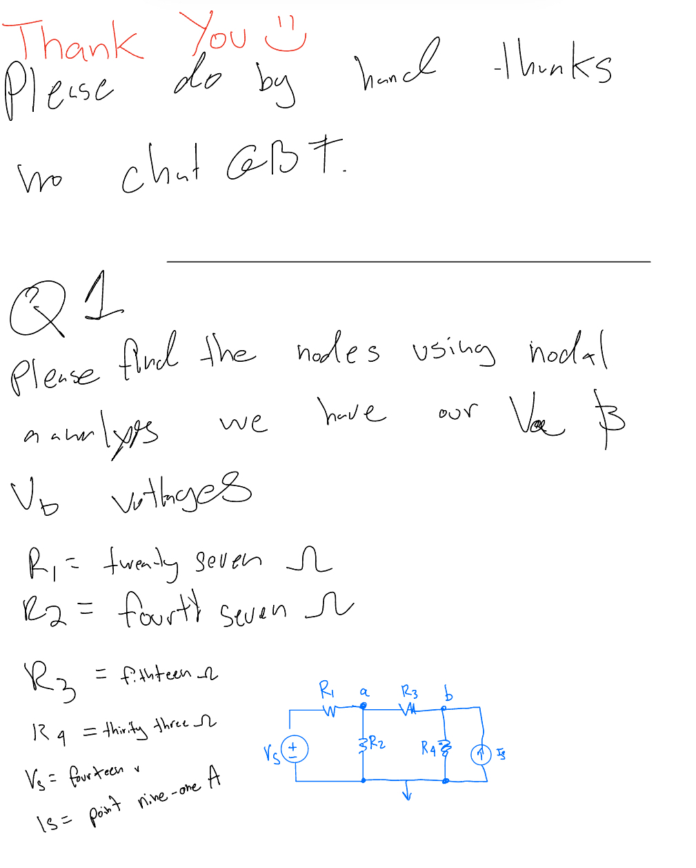 Solved Thank You" ?'' ﻿hand thunks Please do by hand no chut | Chegg.com