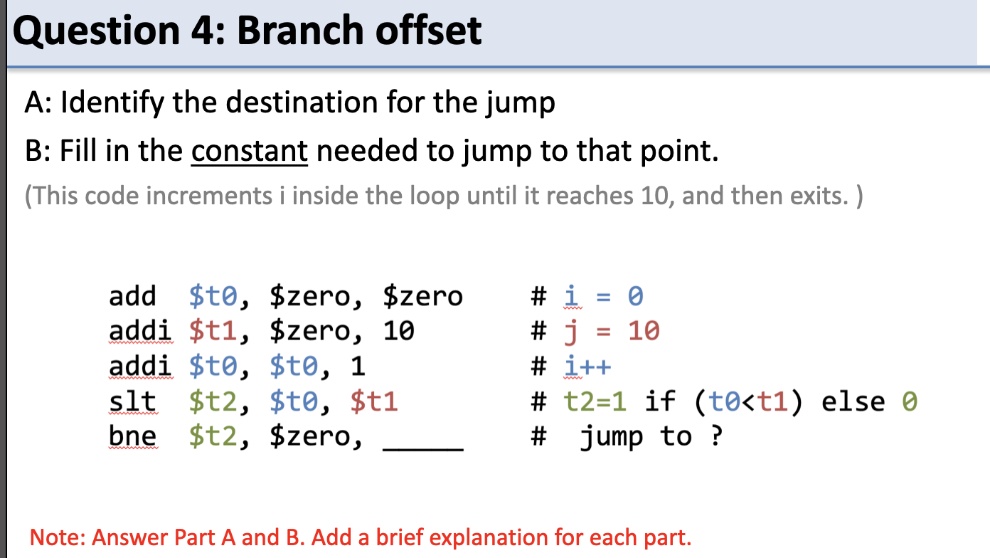 Solved B: Fill in the constant needed to jump to that point. | Chegg.com