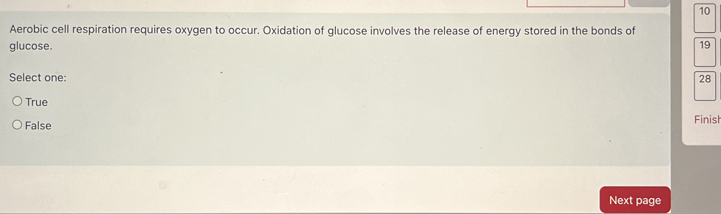 Solved Aerobic cell respiration requires oxygen to occur. | Chegg.com