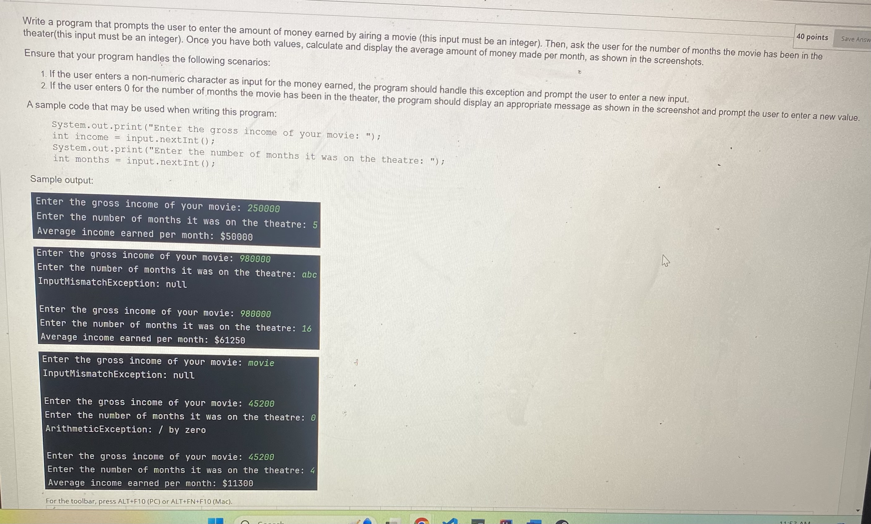 Solved IN JAVA PLZ ALSO HAVE THE SAME OUTPUT ON THE | Chegg.com