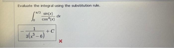 Solved Evaluate the integral using the substitution rule. | Chegg.com
