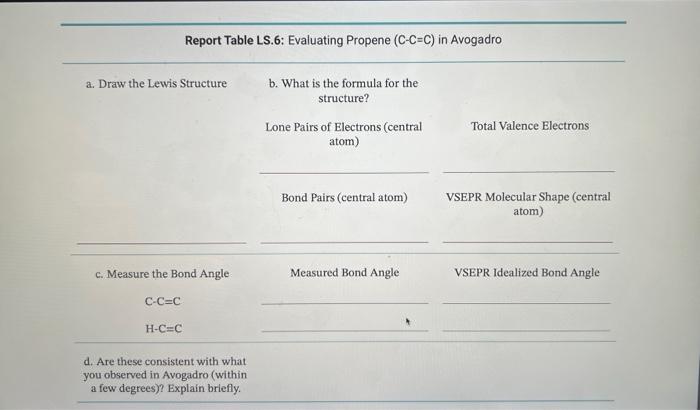 [Solved]: Draw the structure in Avogadro (hydrogen atoms ar