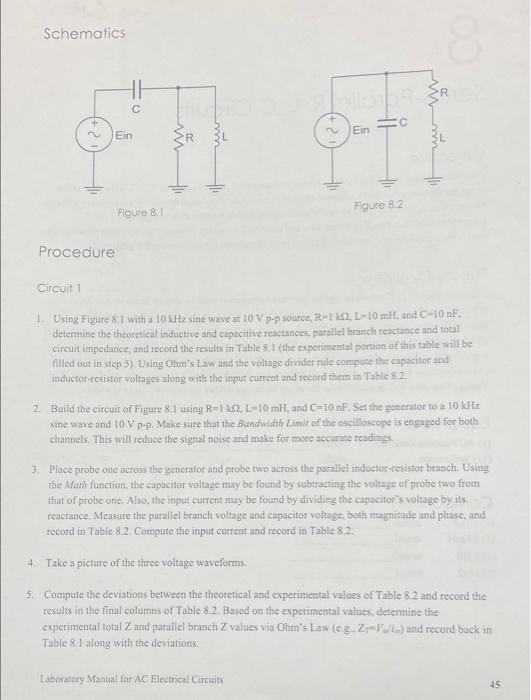 Solved 8 Series-Parallel R, L, C Circuits Objective This | Chegg.com Solved 8 Series-Parallel R, L, C Circuits Objective This | Chegg.com